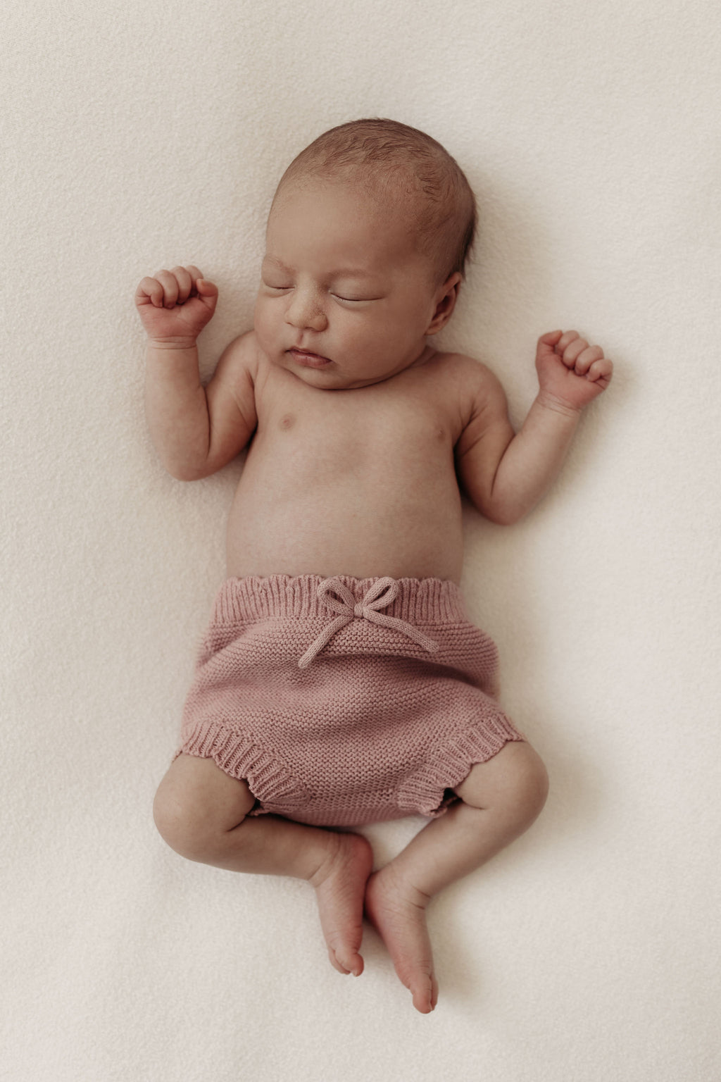 Isla and Fraser | Knitted Baby Bloomers with Scalloped Trim | Rose Pink ...